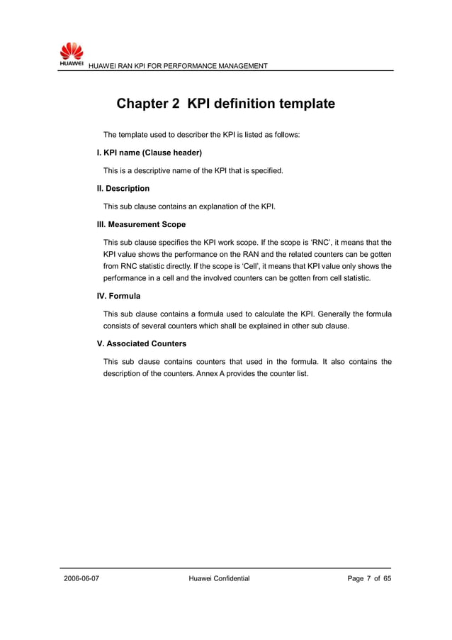 Huawei ran kpi_for_performance_managemen | PDF | Computer Networking ...