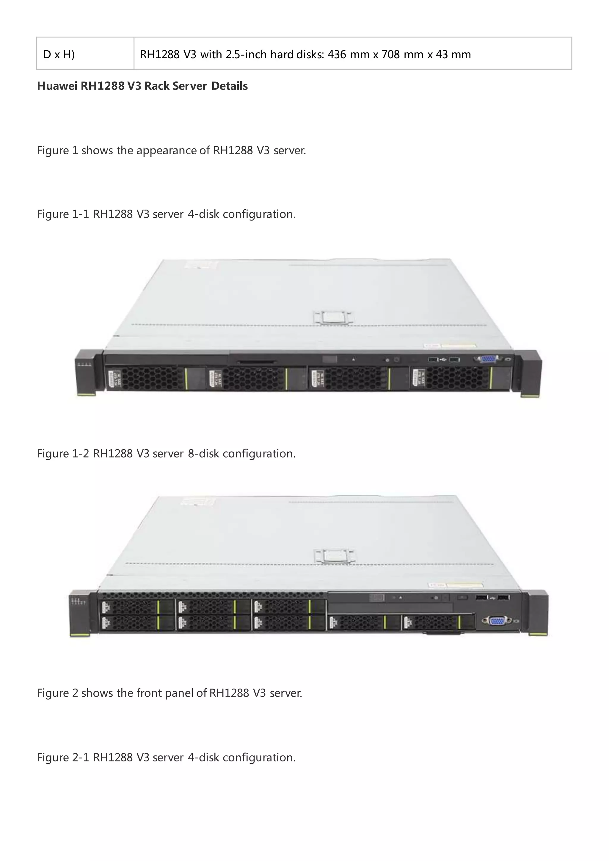 Huawei rh1288 h v3 rack server datasheet | DOCX