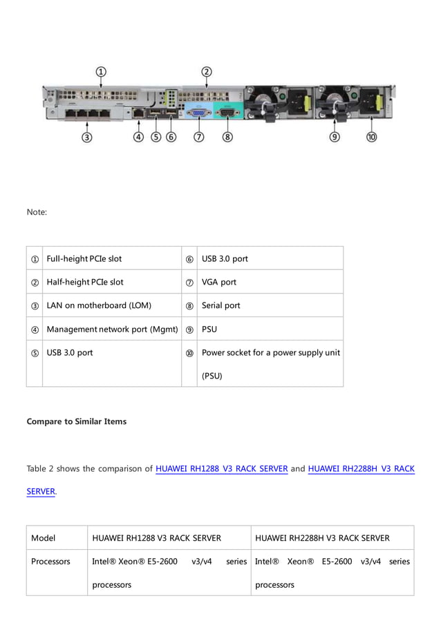Huawei rh1288 h v3 rack server datasheet | PDF