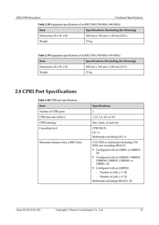 Huawei rru5508 description | PDF