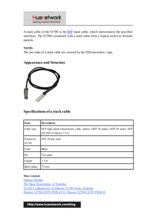 Huawei s3700 cables | PDF