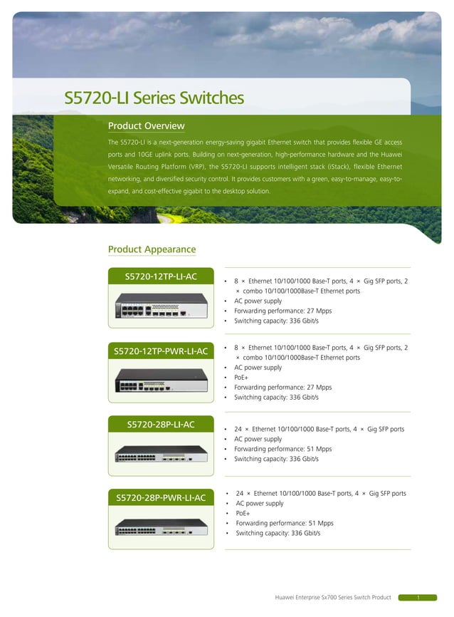 Huawei s5720 li series switches product brochure | PDF