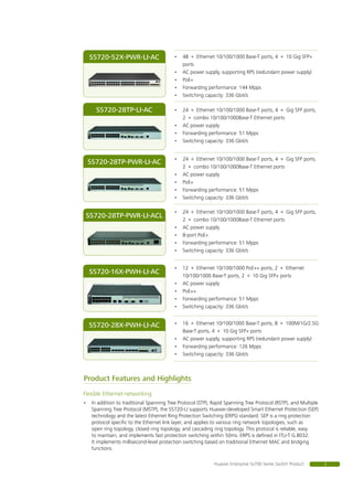 Huawei s5720 li series switches product brochure | PDF