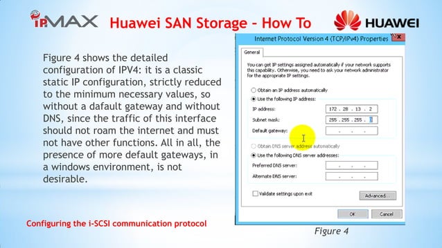 Huawei SAN Storage How To - Configuring the i-SCSI Communication Protocol | PPT