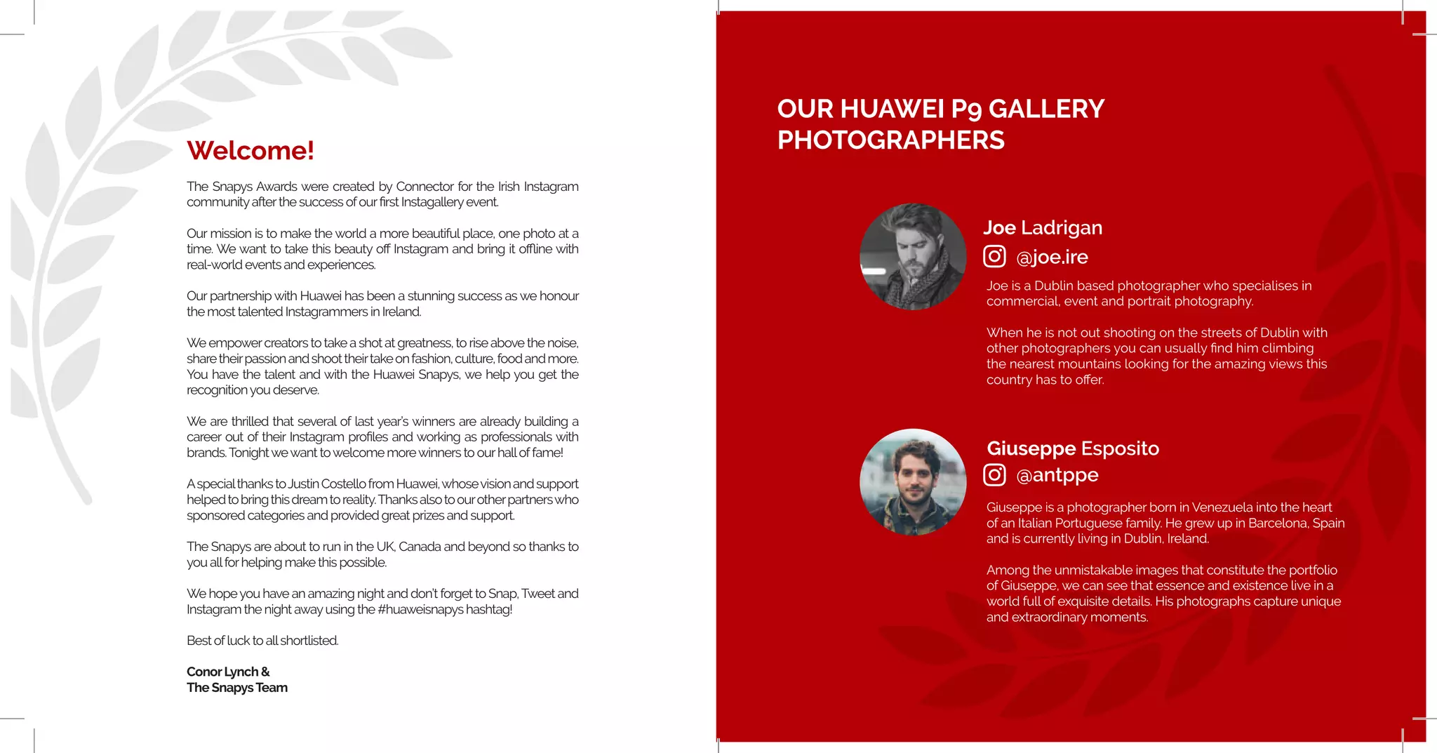 Huawei Snapys Awards Night Booklet 2016 | PDF