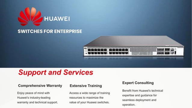 Huawei Switch 24 port and 8 | Cloud Infotech | PPTX