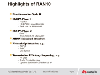Huawei wcdma ran10.0 overview | PPT