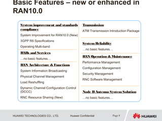 Huawei wcdma ran10.0 overview | PPT