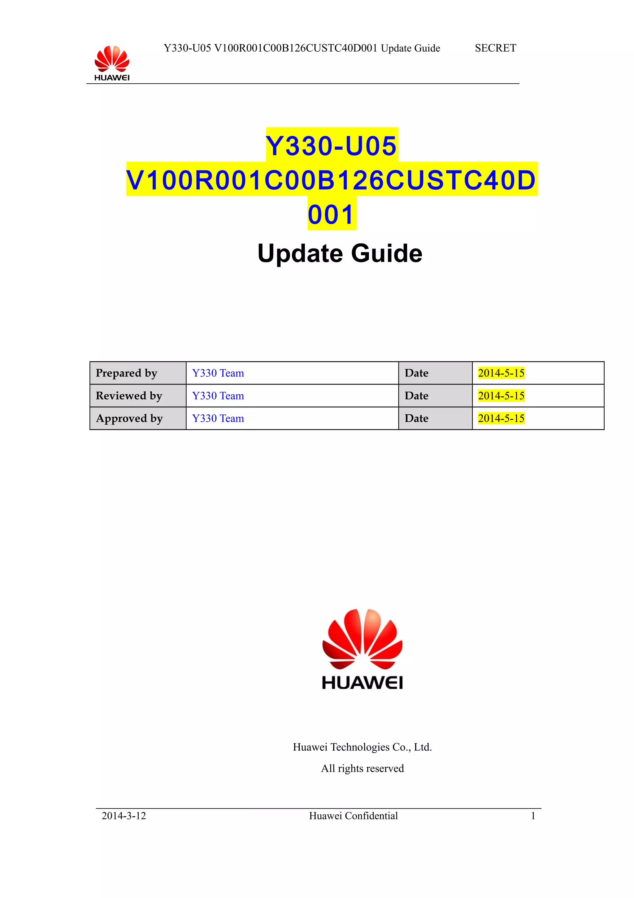 Huawei y330 u05 v100 r001c00b126custc40d001 update guide 2.1 | DOC | Operating Systems ...