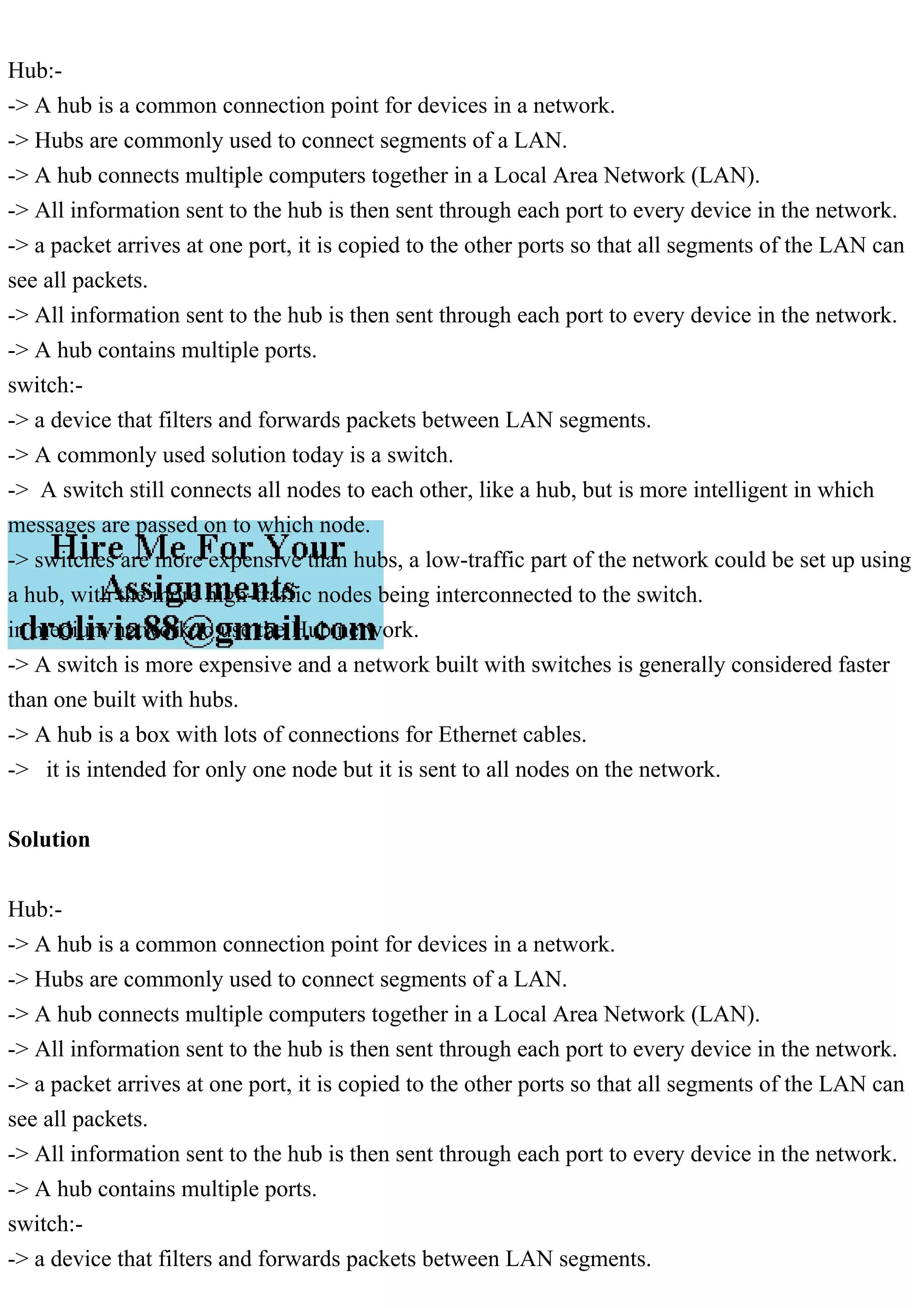 Hub-- A hub is a common connection point for devices in a networ.pdf