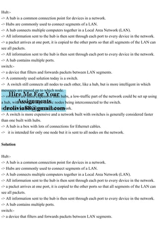 Hub-- A hub is a common connection point for devices in a networ.pdf