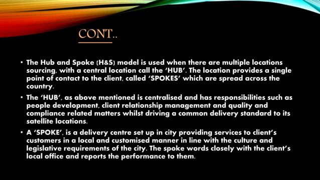 Hub and spoke model | PPTX