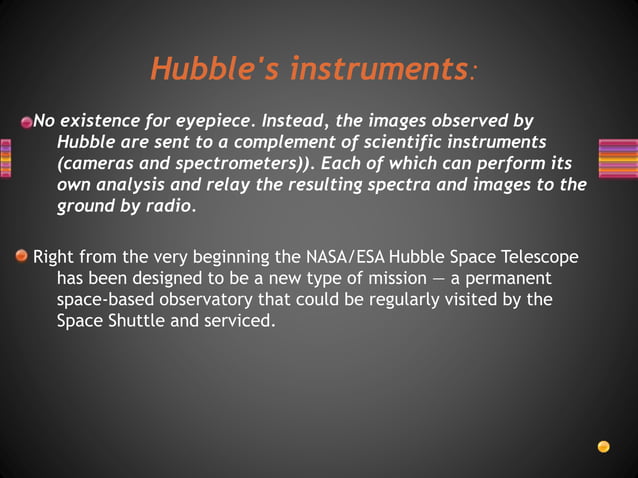 Hubble Space telescope | PPTX | Space and Astronomy | Science