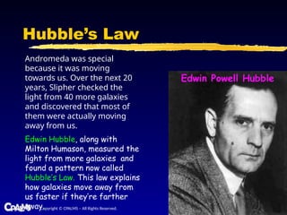 hubbles law introduction powerpoint for earth/space science | PPTX
