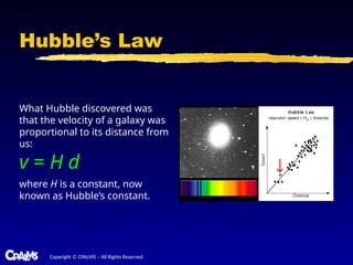 hubbles law introduction powerpoint for earth/space science | PPTX