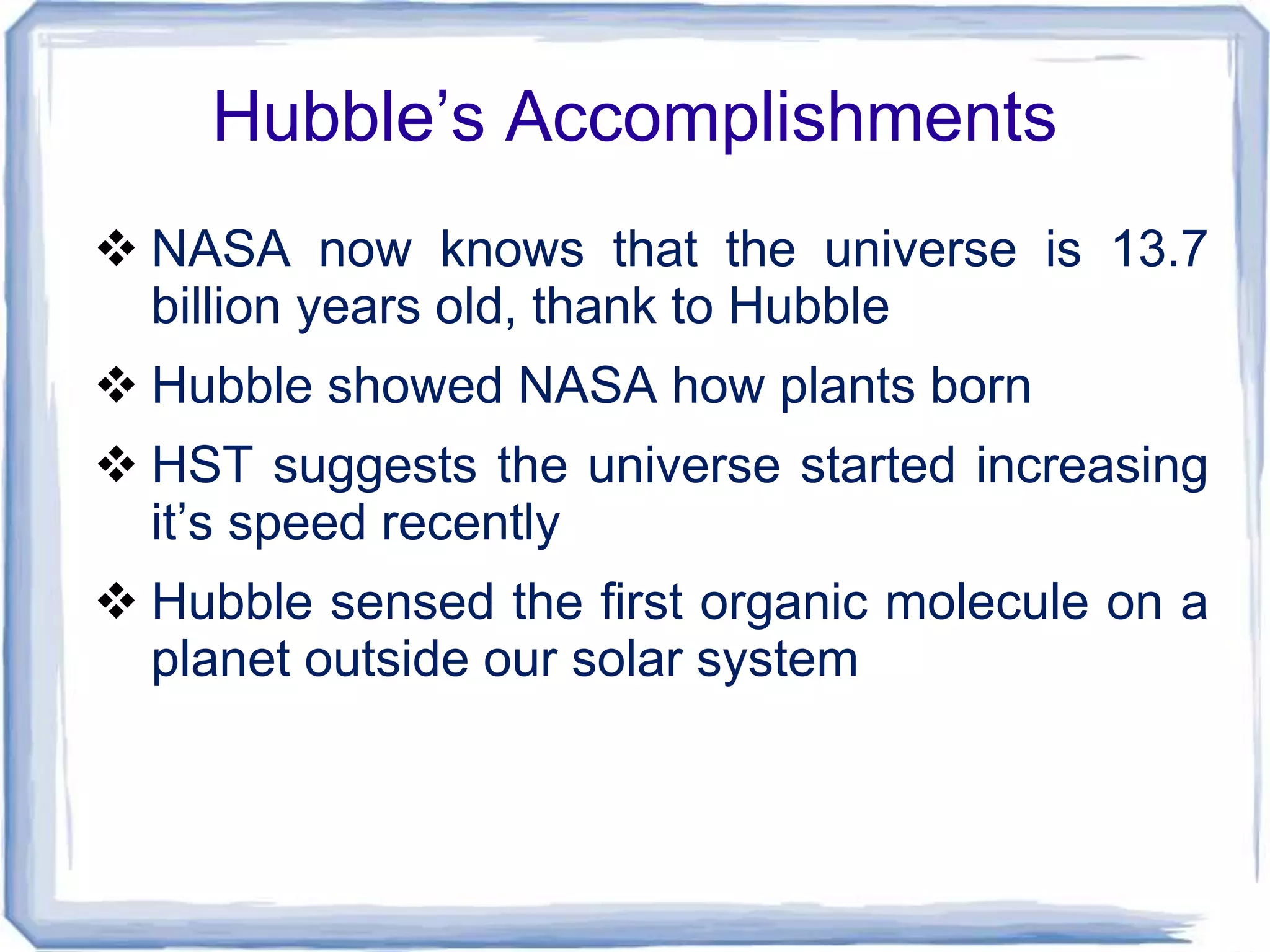 Hubble space telescope | PPTX