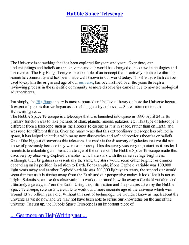 Hubble Space Telescope | PDF