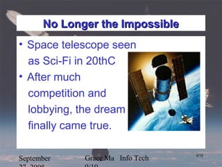 Hubble space telescope | PPS