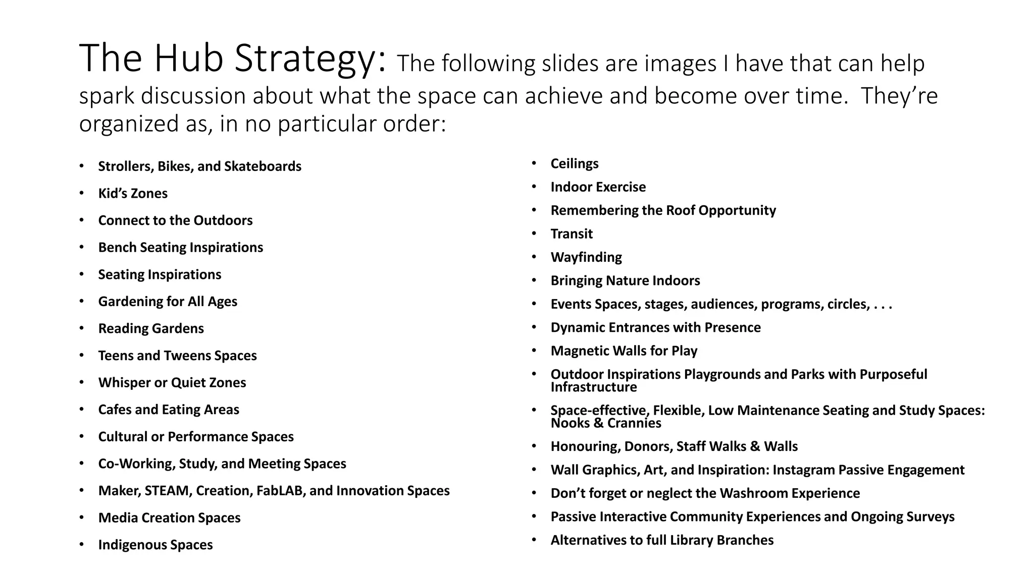 Hub Design Inspiration Graphics for Community Hubs | PPT