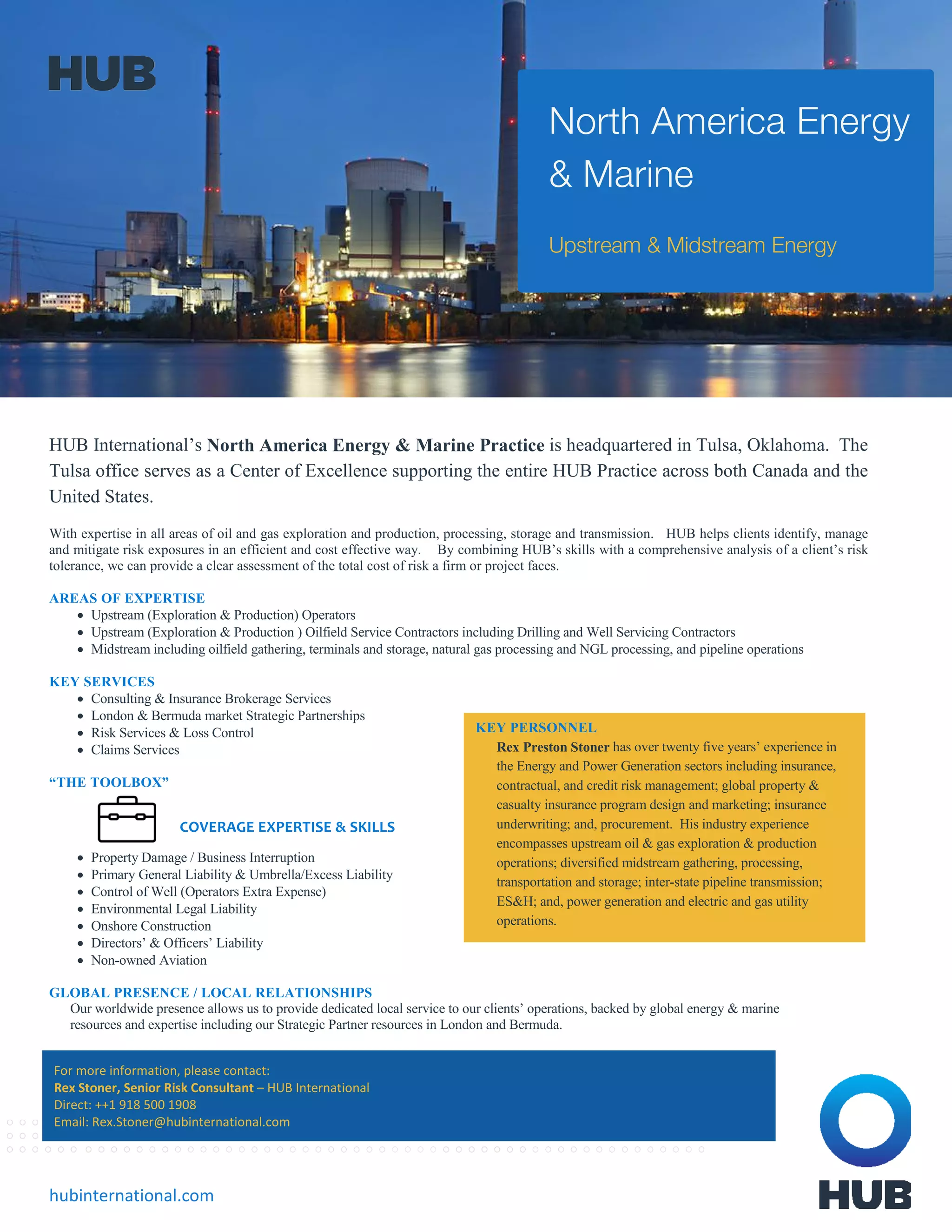 Hub North America Upstream & Midstream Energy | PDF