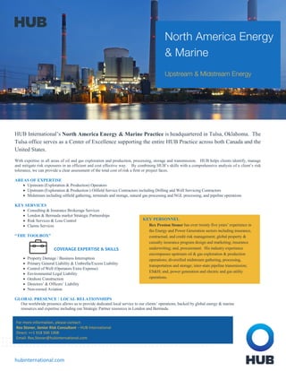 Hub North America Upstream & Midstream Energy | PDF