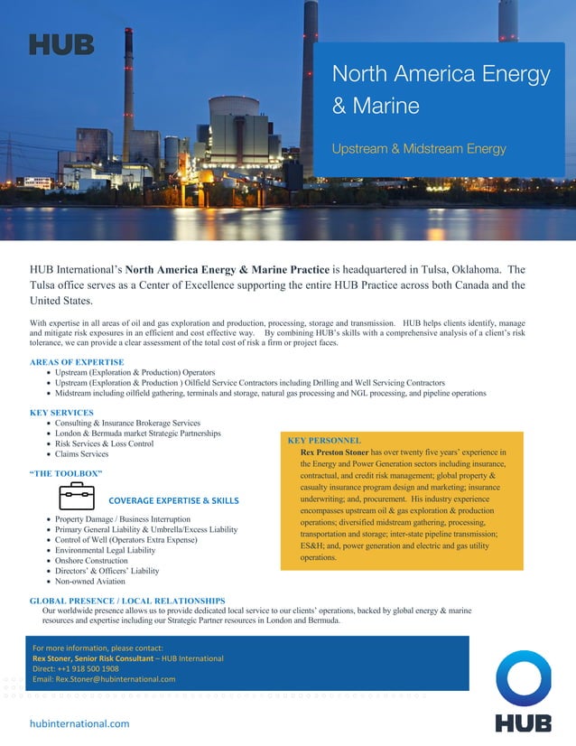 Hub North America Upstream & Midstream Energy | PDF