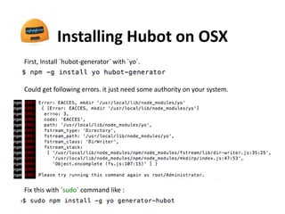 How to build a slack-hubot with js | PPTX