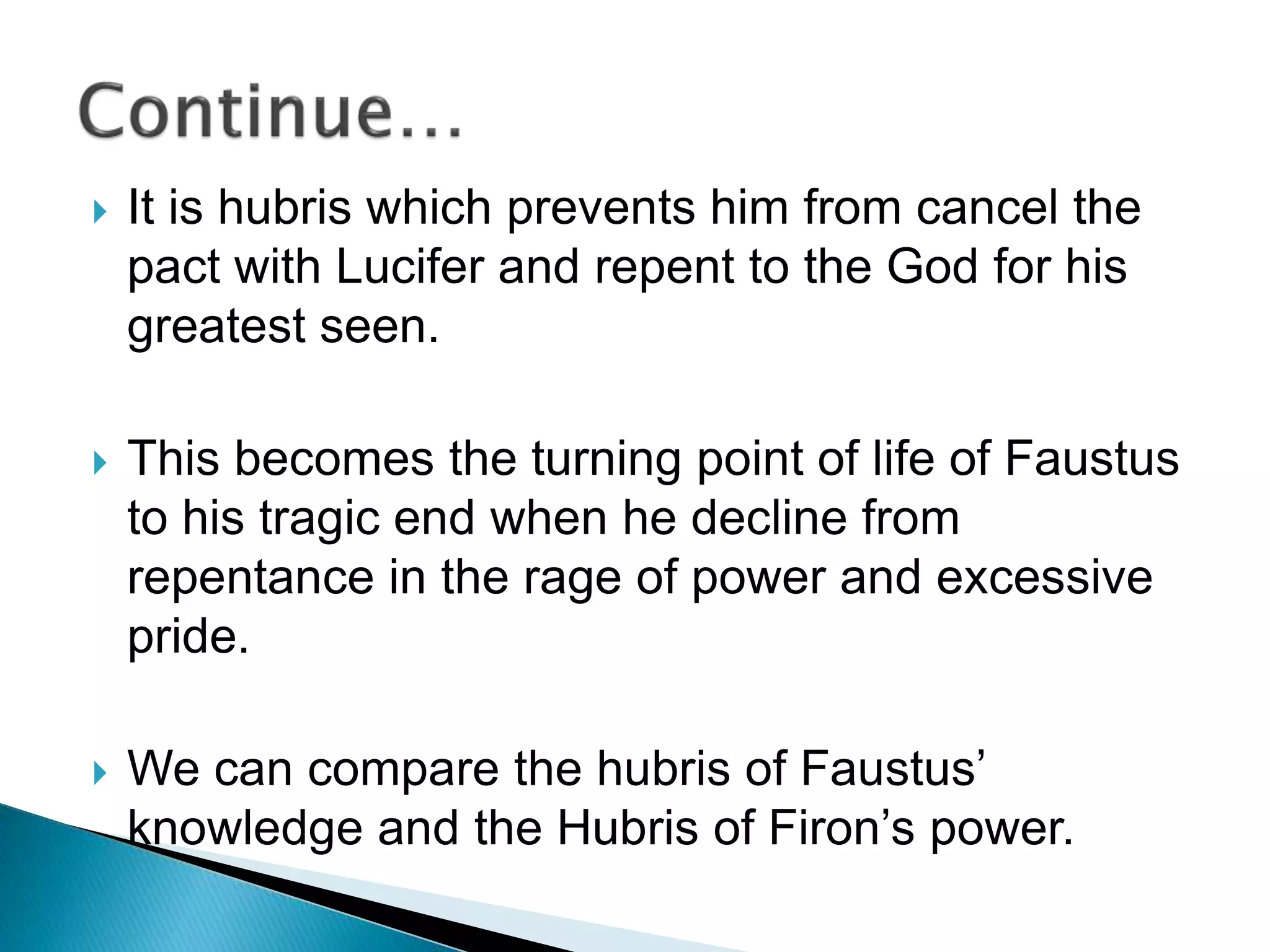 Hubris of dr faustus | PPTX