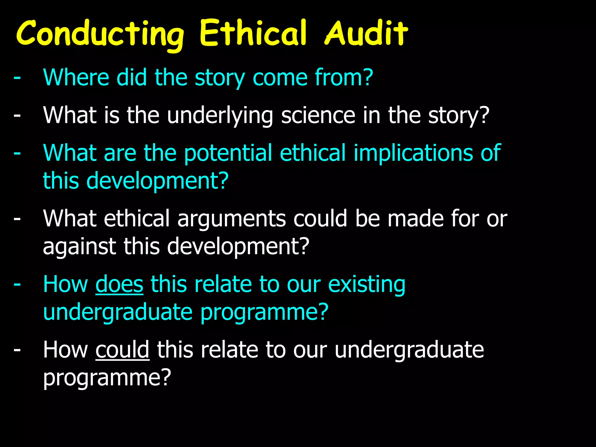 Developing Case Studies for Bioethics | PPTX