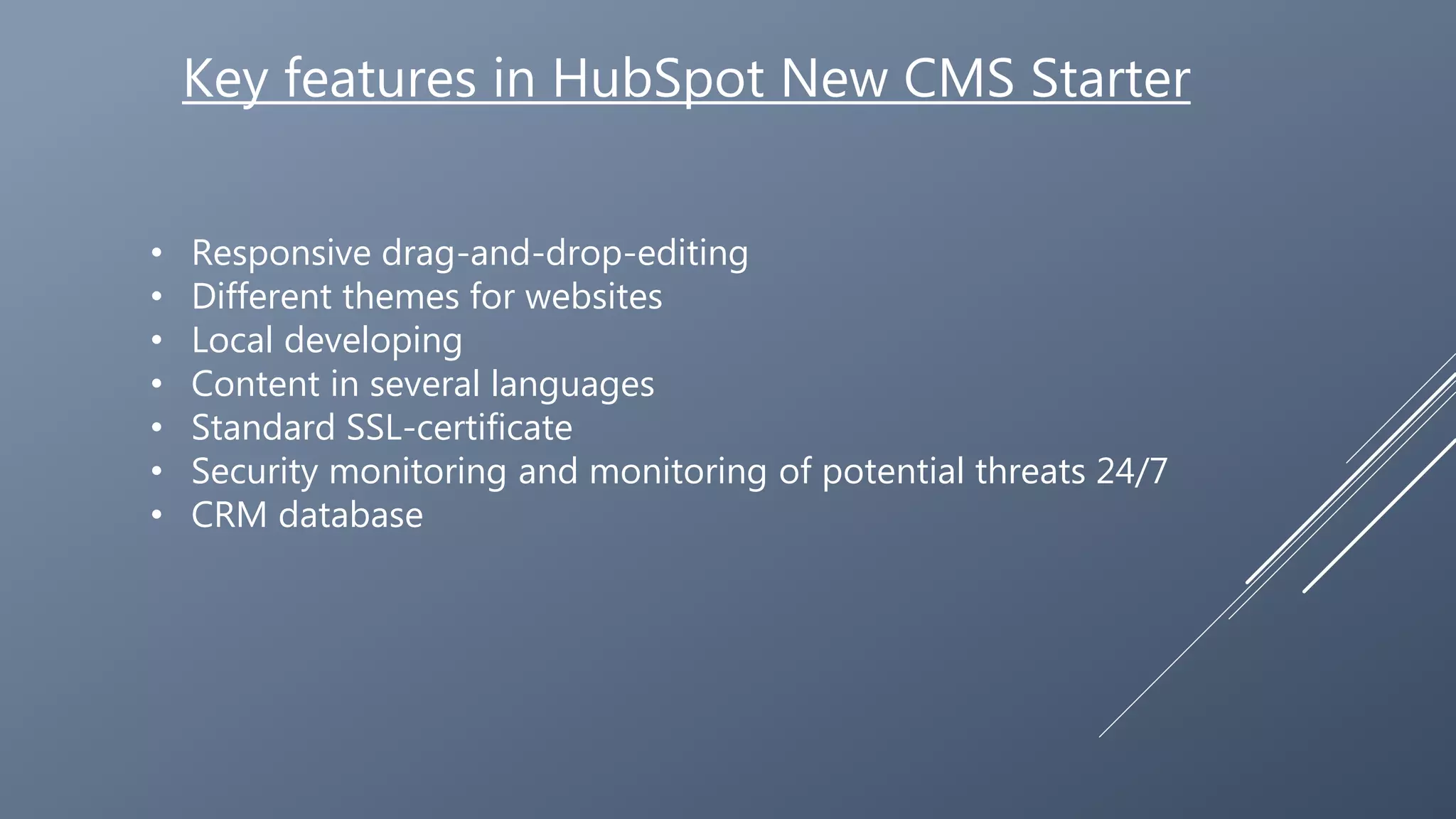 What is HubSpot New CMS Starter? | PPT
