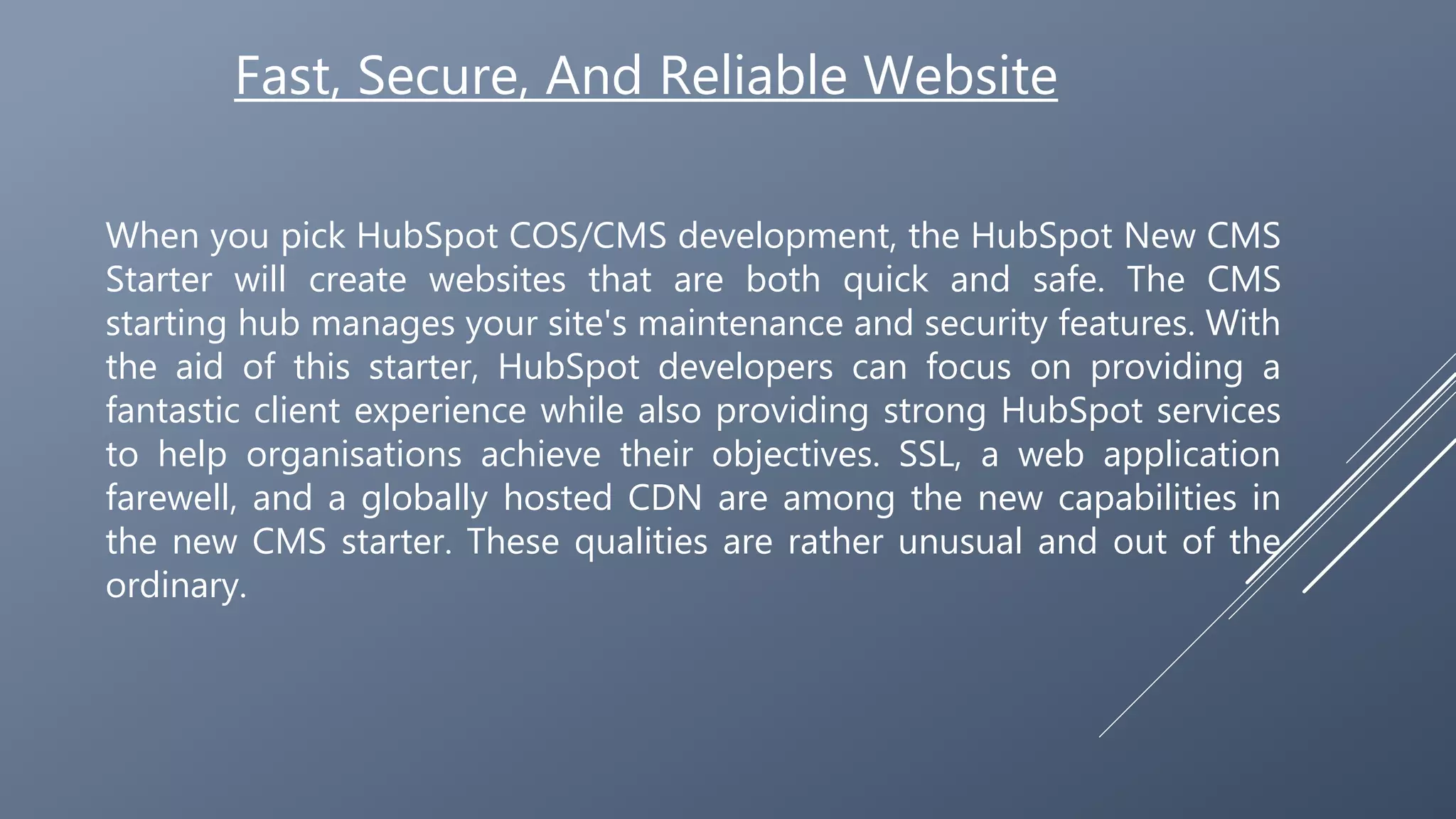 What is HubSpot New CMS Starter? | PPT