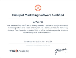 HubSpot Marketing Software Certification | PDF
