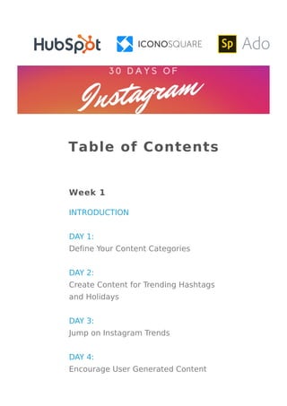 HubSpot 30 Days of Instagram: Style Guide | PDF