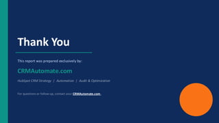 [SAMPLE] Comprehensive HubSpot Audit Report - 2 : Client Name ...
