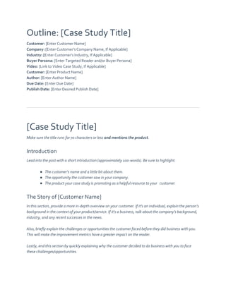 HubSpot Case Study Templates.docx | Internet for Beginners | Internet