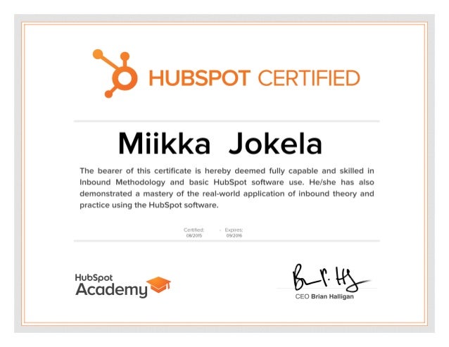 HubSpot Certification
