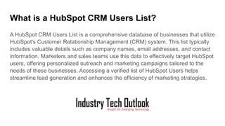 HubSpot CRM Users List - A Complete Guide.pptx