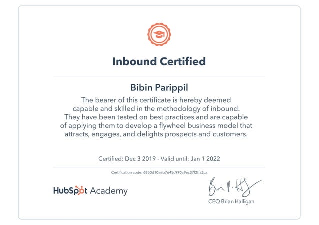 Hubspot Inbound Marketing Certification 2019 | PDF