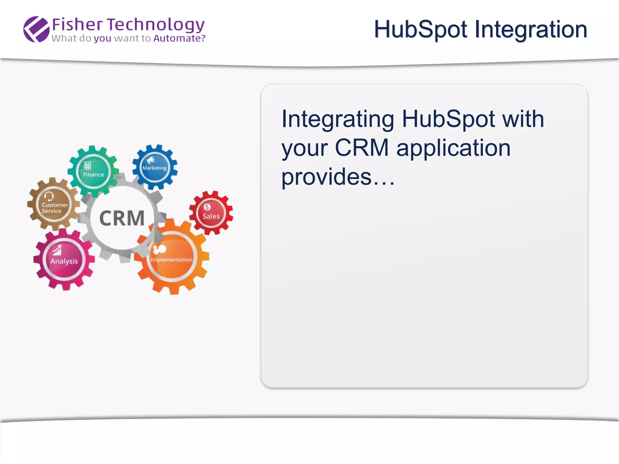 Hubspot integration | PPT
