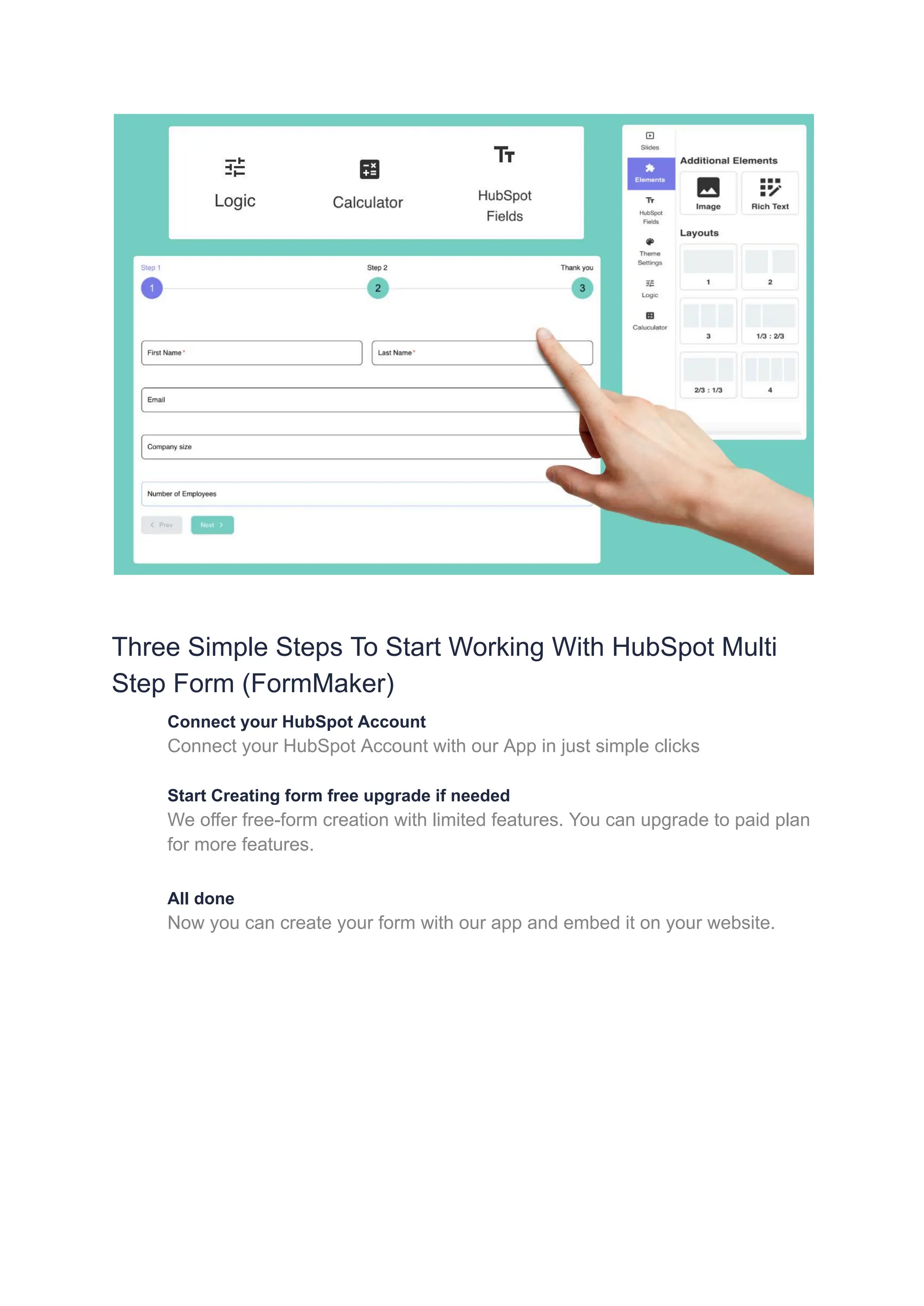 HubSpot Multi Step FormMaker.pdf | Desktop Publishing | Computer Software and Applications