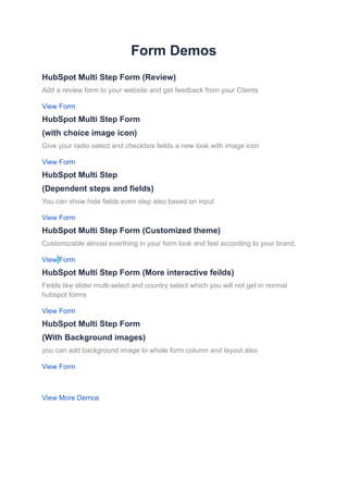 HubSpot Multi Step FormMaker.pdf | Desktop Publishing | Computer Software and Applications