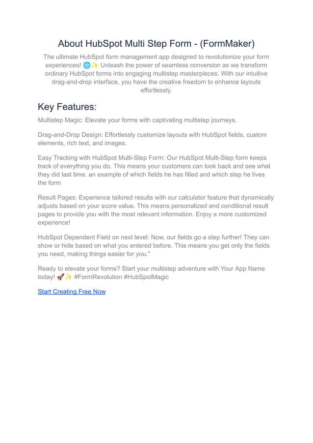 HubSpot Multi Step FormMaker.pdf | Desktop Publishing | Computer ...