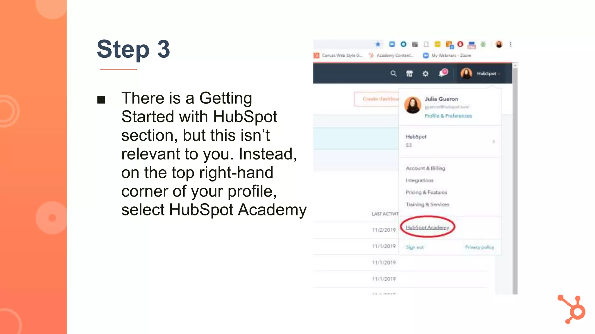 HubSpot Student Instructions | PPTX