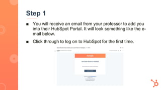 HubSpot Student Instructions | PPTX