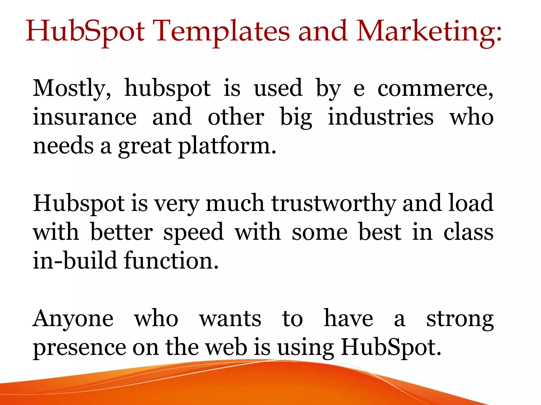 Hubspot Template Benefits | PPT