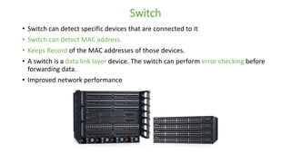 Hub, switch, router, bridge, lesson 3 | PPTX
