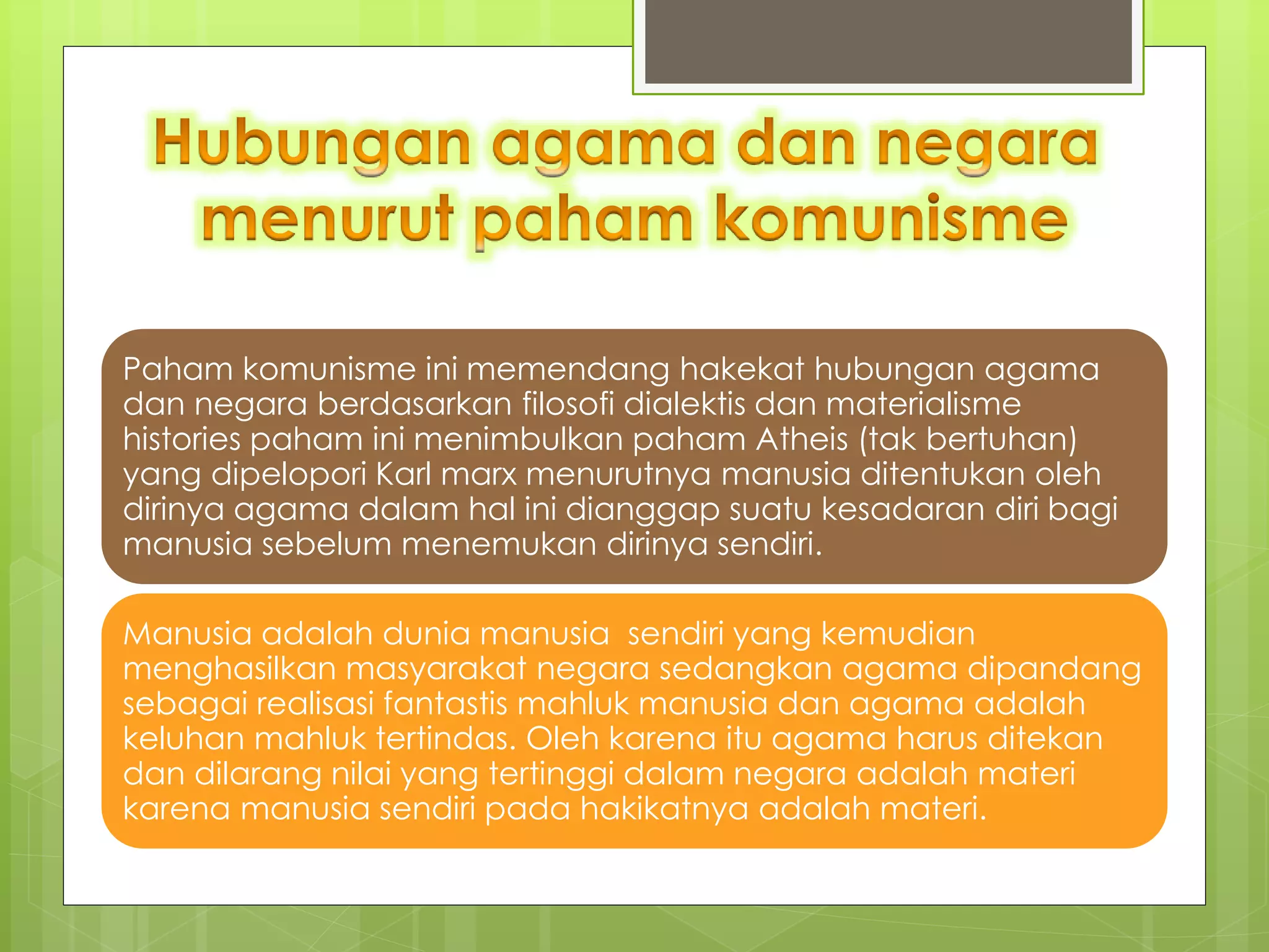 Hubungan agama dan negara | PPTX