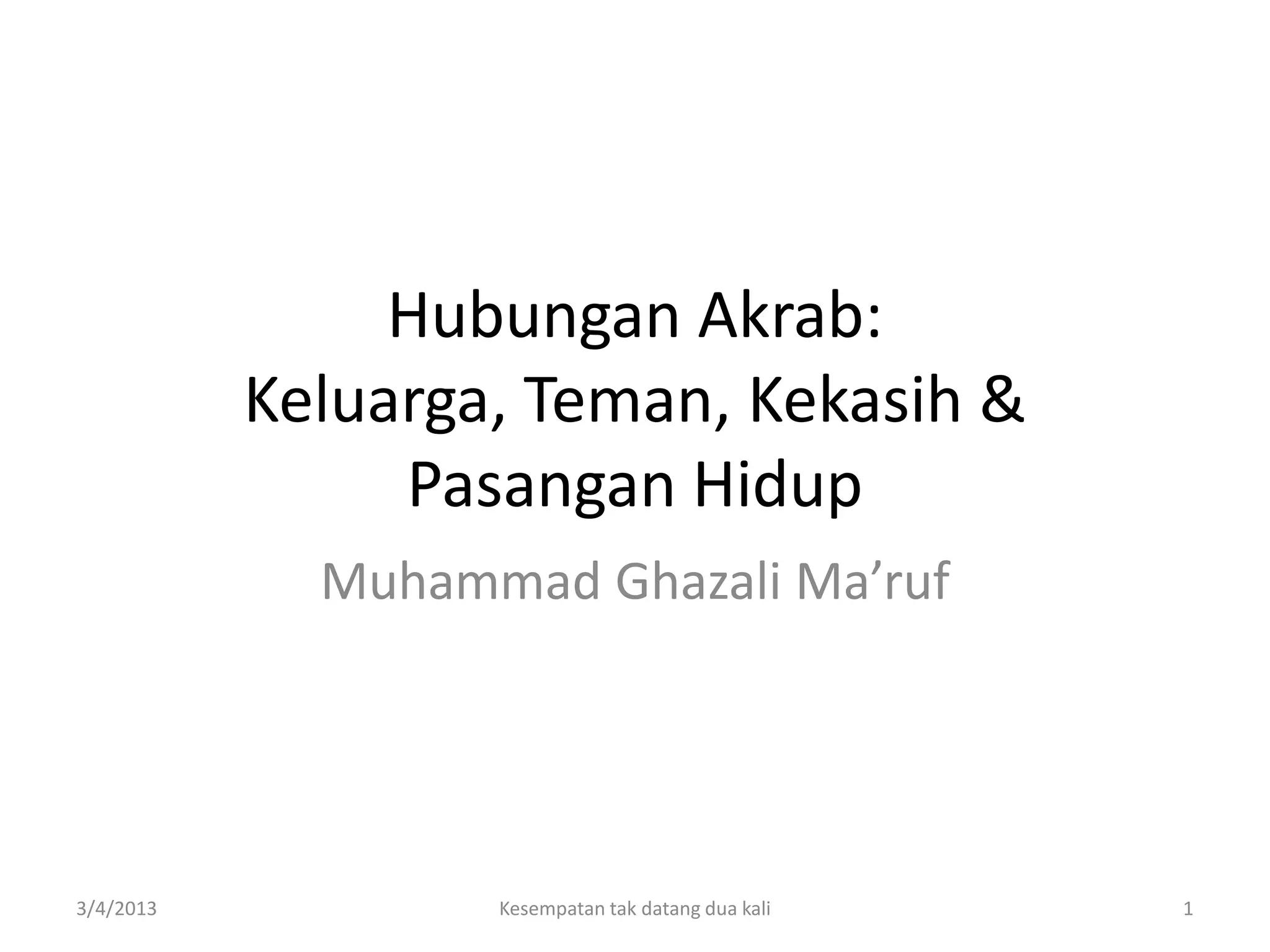 Hubungan akrab | PPTX