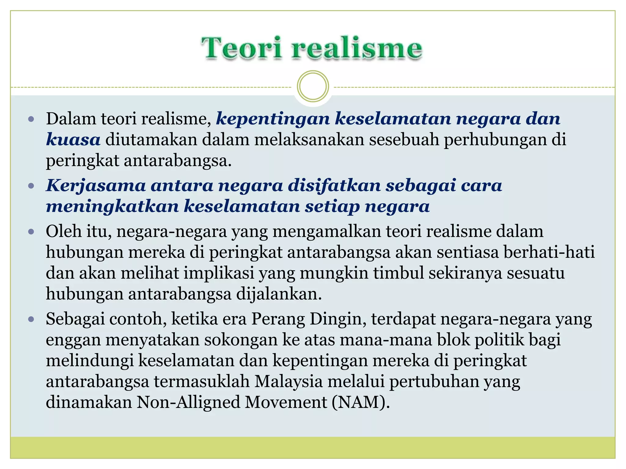 Hubungan antarabangsa sebagai bidang kajian | PPSX
