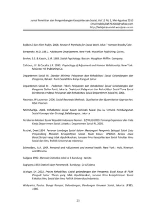 Hubungan antara konsep diri dengan penyesuaian diri gelandangan dan pengemis di psbk pangudi ...